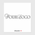 Custom Business Company Thin Long Logo Laptop Sticker | Zazzle