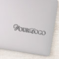 Custom Business Company Thin Long Logo Laptop Sticker | Zazzle