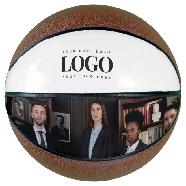 Custom Business Corporate Logo Photo Personalized Basketball | Zazzle