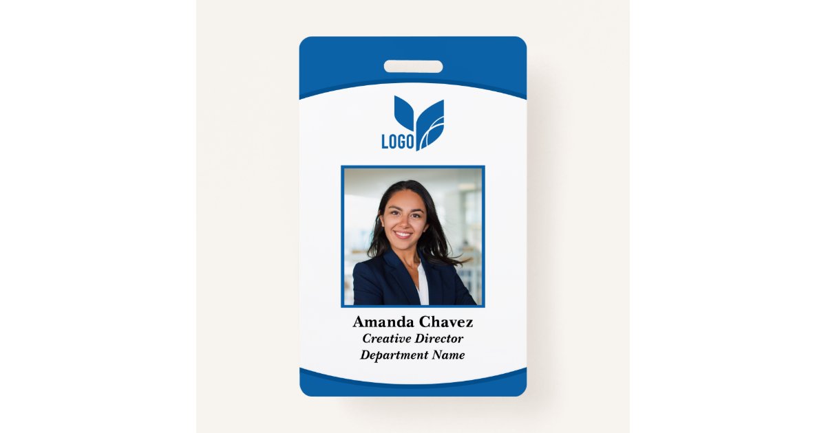 Custom Business Employee Photo Badge | Zazzle