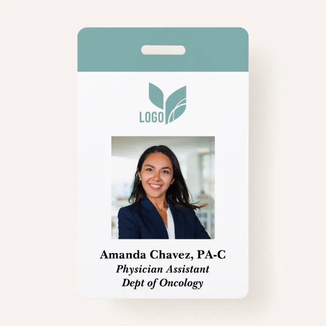 Custom Business Employee Photo Name Badge | Zazzle