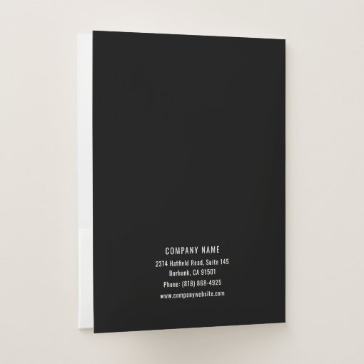 Custom Business Folders with Logo and Card Slot | Zazzle