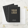 Custom Business Folders with Logo and Card Slot | Zazzle