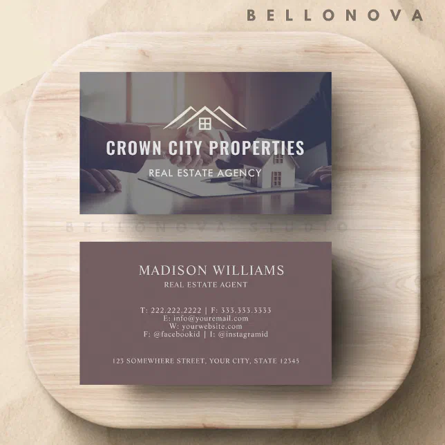 Custom Business Handshake Real Estate Agent Business Card | Zazzle