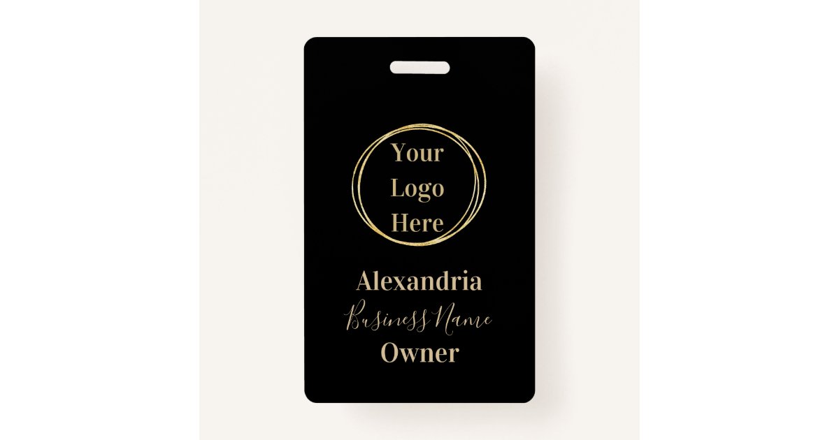 Custom Business ID Modern Employee Name Badge | Zazzle