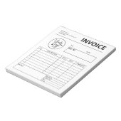 Custom Business Invoice Order Form Logo Notepad | Zazzle