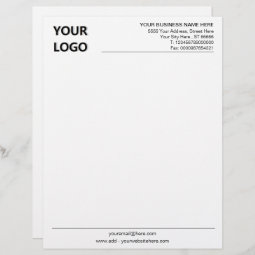 Custom Business Letterhead Personalized Company | Zazzle