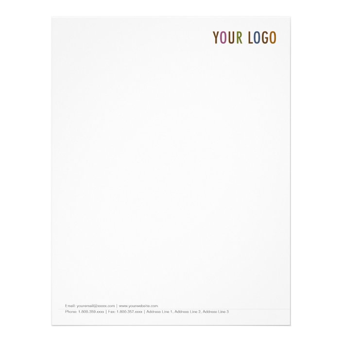 Custom Business Letterhead Stationery with Logo | Zazzle.com