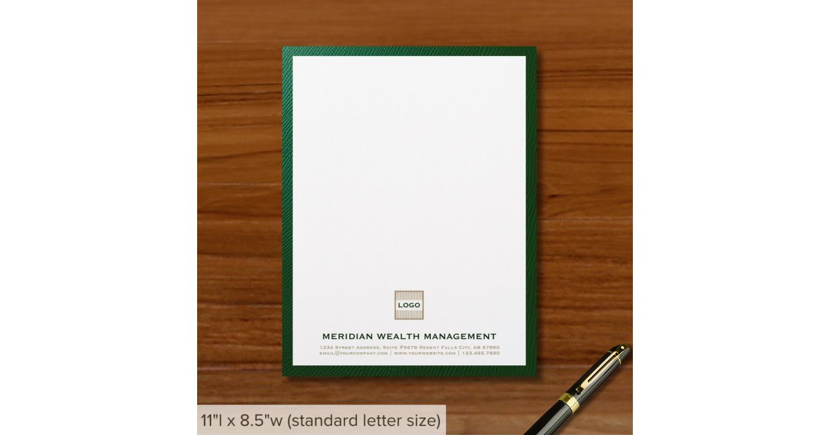 Custom Business Letterhead with Logo | Zazzle