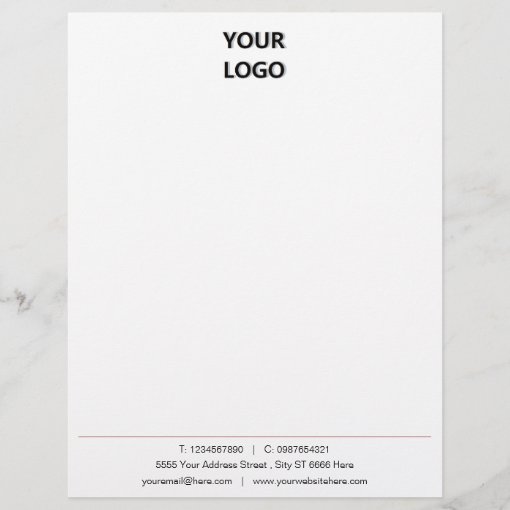 Custom Business Logo Address Company Letterhead | Zazzle