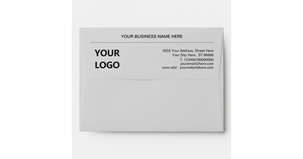 Custom Business Logo Address Envelope Template | Zazzle
