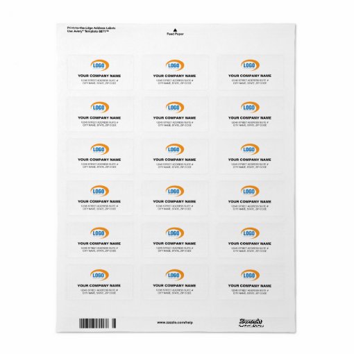 Custom Business Logo Address Labels | Zazzle