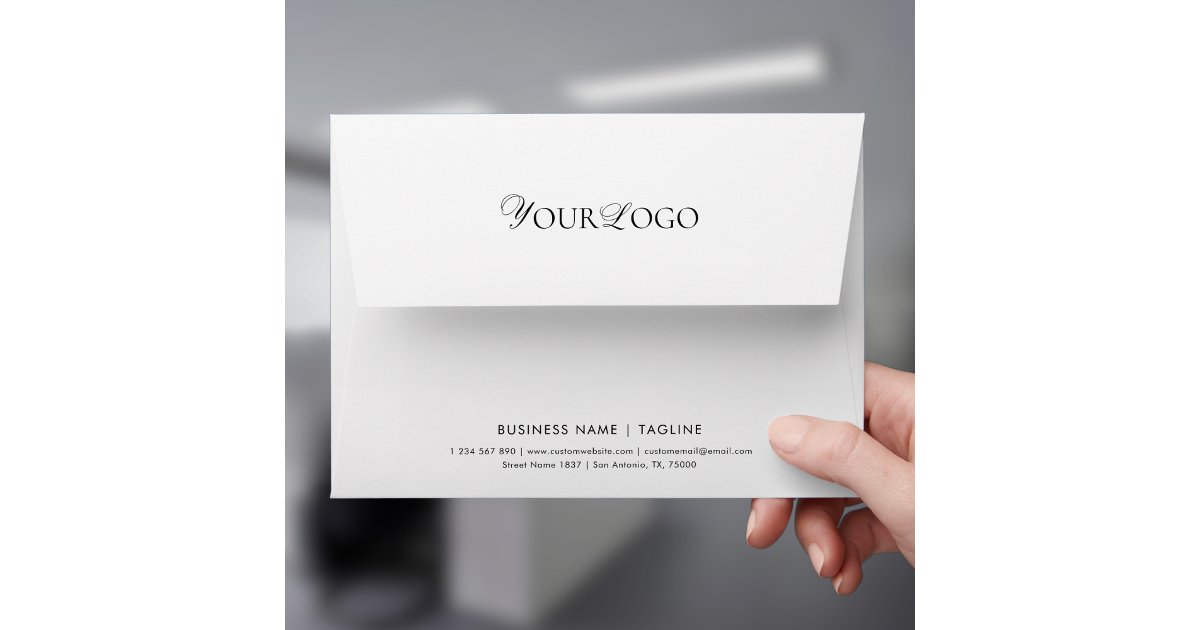 Custom Business Logo Address Professional Company Envelope | Zazzle
