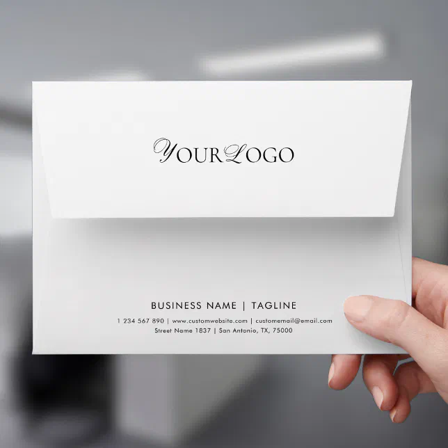Custom Business Logo Address Professional Company Envelope | Zazzle
