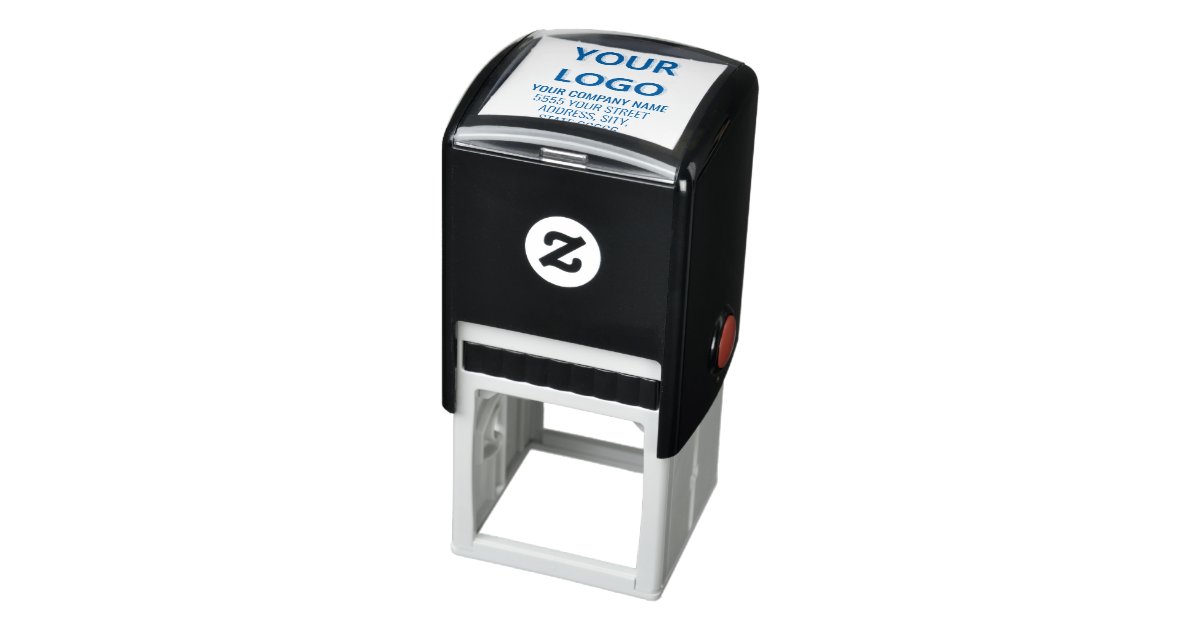 Custom Business Logo Address Self-inking Stamp | Zazzle