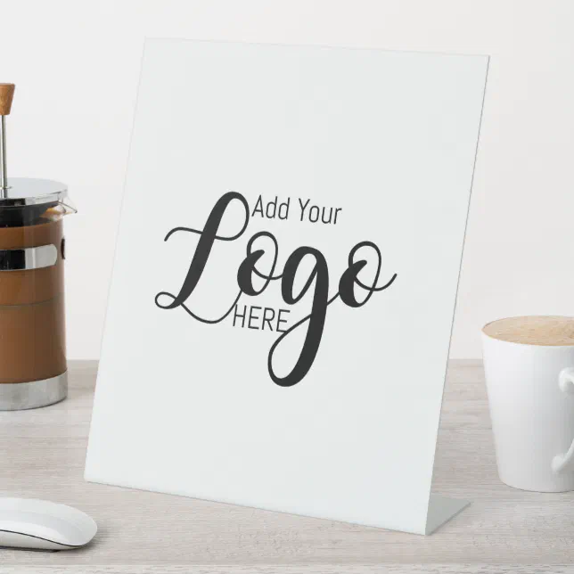 custom business logo advertising pedestal sign | Zazzle