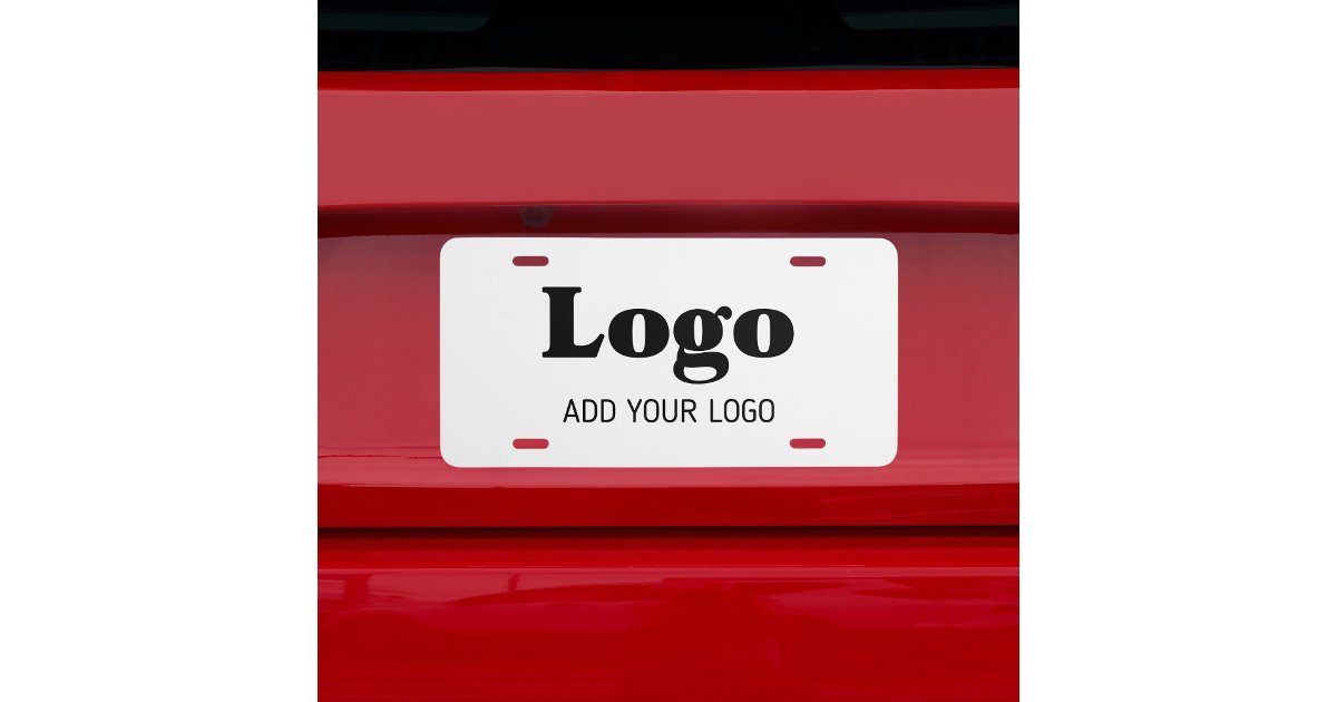 Custom Business Logo Aluminum Metal License Plate | Zazzle