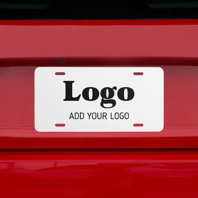 Custom Business Logo Aluminum Metal License Plate | Zazzle