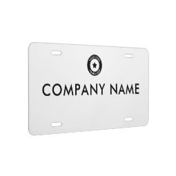 Custom Business Logo And Name License Plate | Zazzle