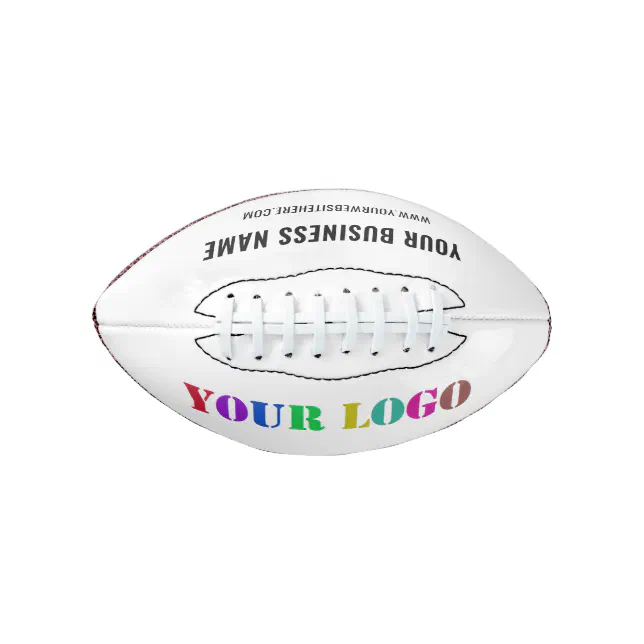 Custom Business Logo and Name Text Football | Zazzle