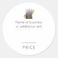 Custom Business Logo and Price Classic Round Sticker | Zazzle