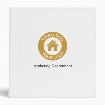 Custom Business Logo And Text 3 Ring Binder | Zazzle