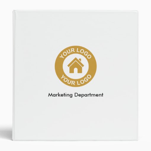 Custom Business Logo And Text 3 Ring Binder | Zazzle