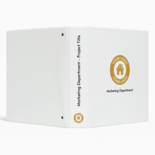 Custom Business Logo And Text 3 Ring Binder | Zazzle