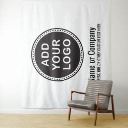 Custom business logo and text backdrop | Zazzle