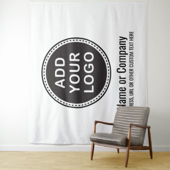 Custom business logo and text backdrop | Zazzle