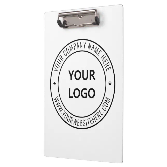 Custom Business Logo and Text Company Clipboard | Zazzle