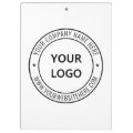 Custom Business Logo and Text Company Clipboard | Zazzle