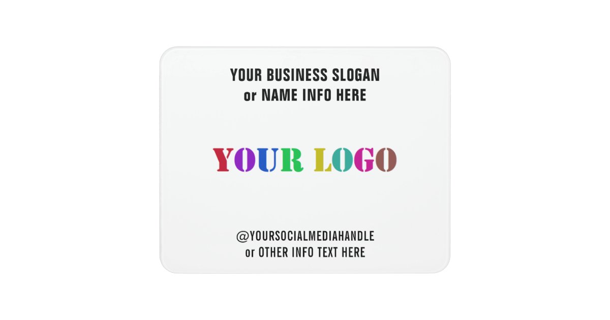 Custom Business Logo and Text Company Door Sign | Zazzle