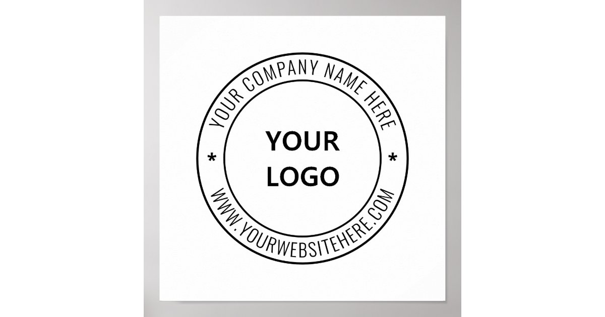Custom Business Logo and Text Company Poster | Zazzle