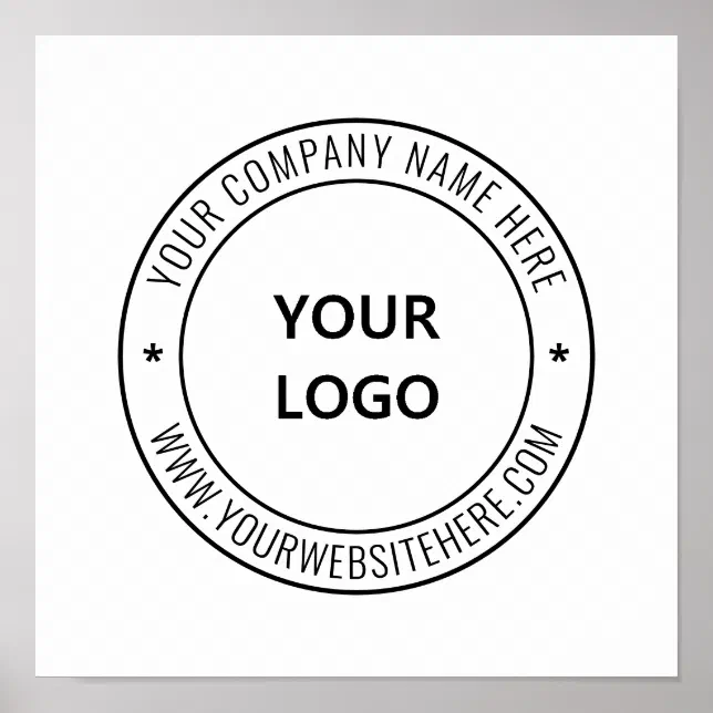 Custom Business Logo and Text Company Poster | Zazzle