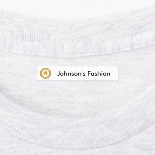 Custom Business Logo and Text Fabric Clothing Labels | Zazzle