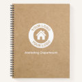 Custom Business Logo And Text Kraft Style Notebook | Zazzle
