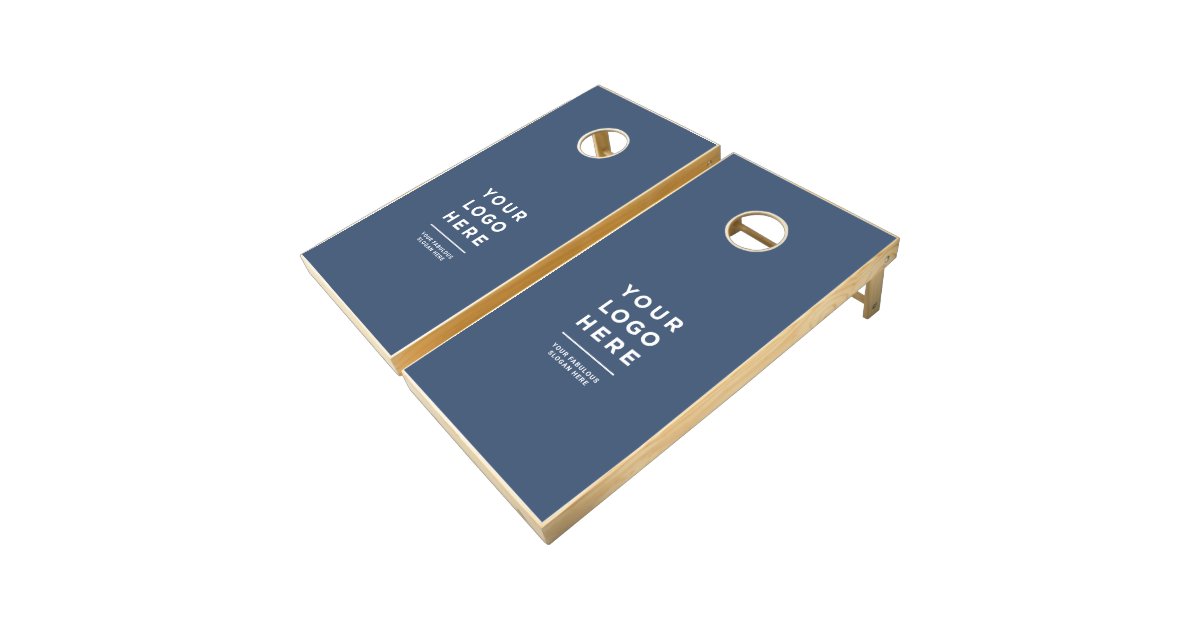 Custom Business Logo and Text Professional Cornhole Set | Zazzle
