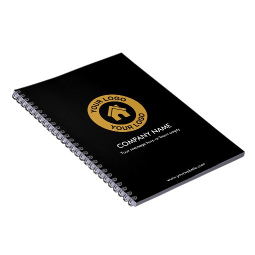 Custom Business Logo and Text Promotional Notebook | Zazzle