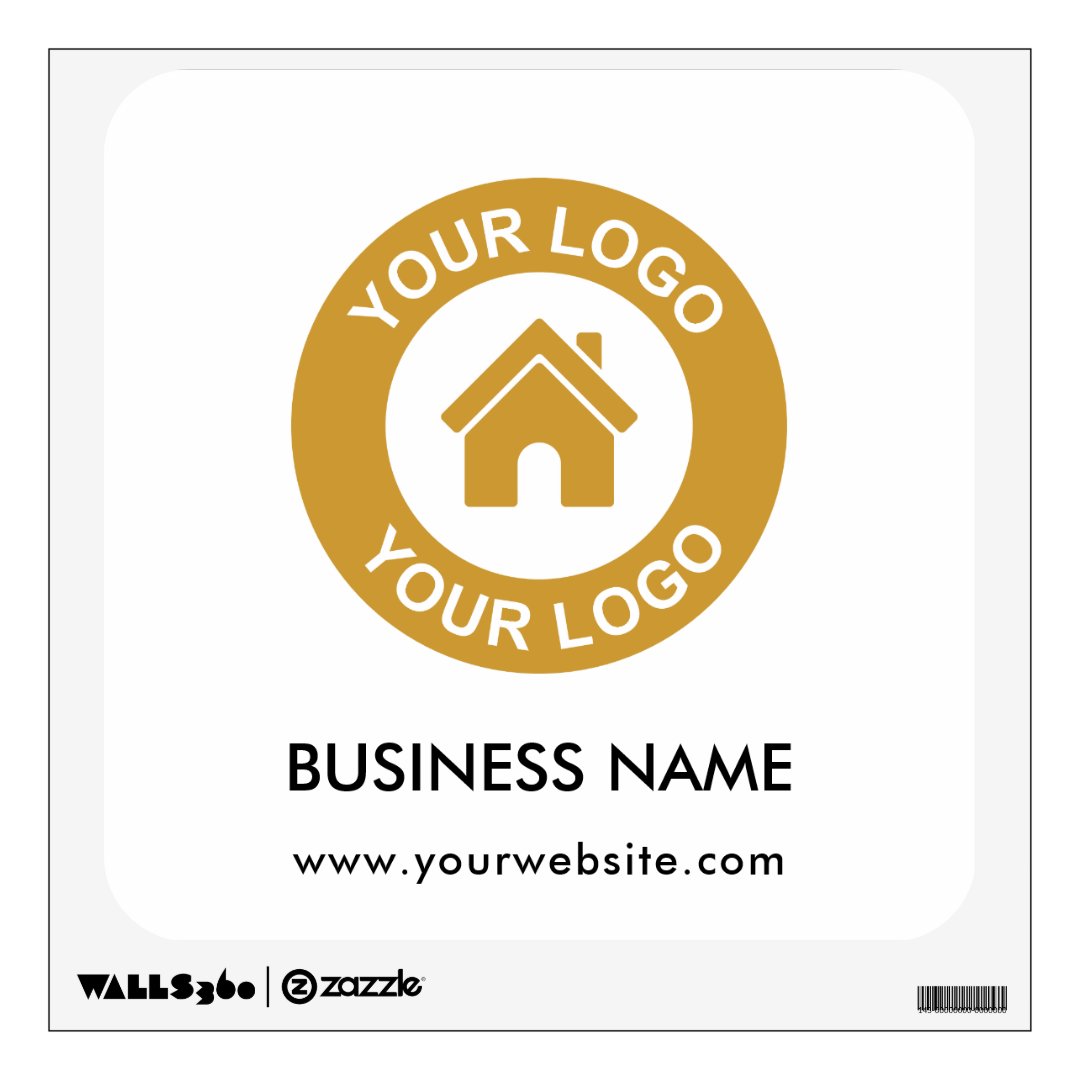Custom Business Logo and Text Window Wall Decal | Zazzle