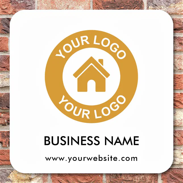 Custom Business Logo and Text Window Wall Decal | Zazzle