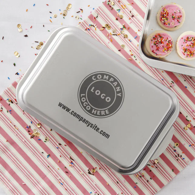 Custom Business Logo and Website Employees Custom Cake Pan | Zazzle