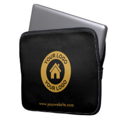 Custom Business Logo And Website Promotional Laptop Sleeve | Zazzle