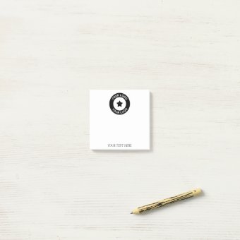 Custom Business Logo And Your Text Post-it Notes | Zazzle