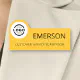 Custom Business Logo Basic Employee Yellow Name Tag | Zazzle