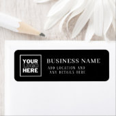 Custom Business Logo Black and White Branded Label | Zazzle