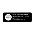 Custom Business Logo Black Company Return Address Label | Zazzle