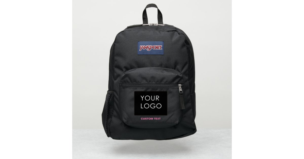 Custom Business Logo Black JanSport Backpack | Zazzle
