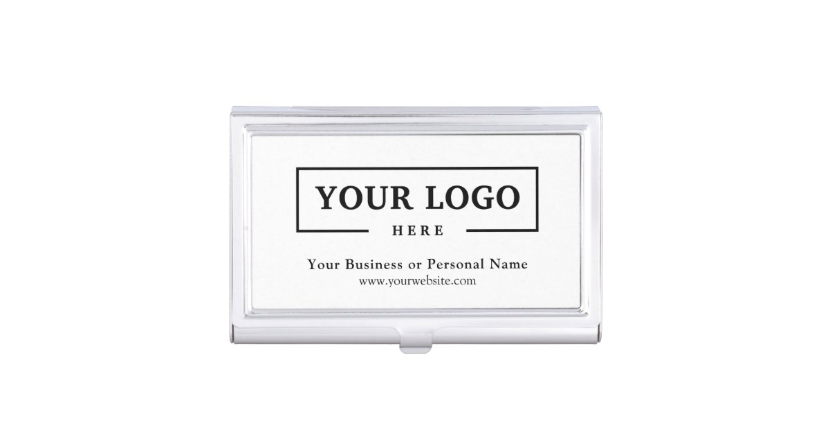 Custom Business Logo Branded Corporate Business Card Case | Zazzle