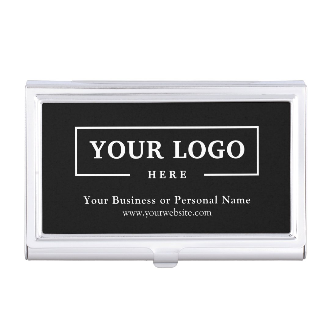 Custom Business Logo Branded Corporate Business Card Case | Zazzle
